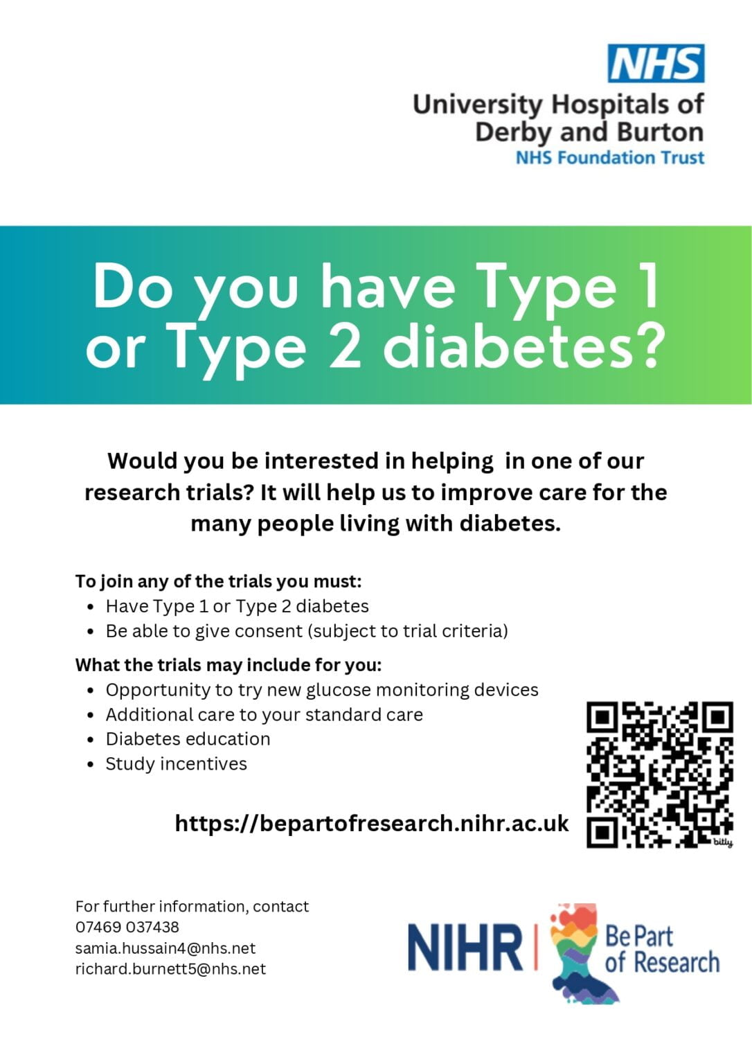 Diabetes research trial – The Tutbury Practice